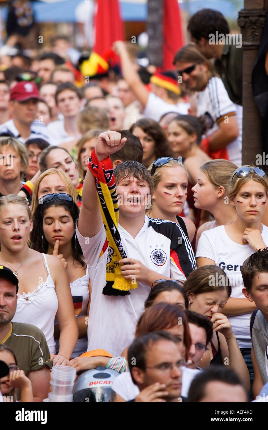 German soccer fans during the Germany Argentina in the quarter final ...