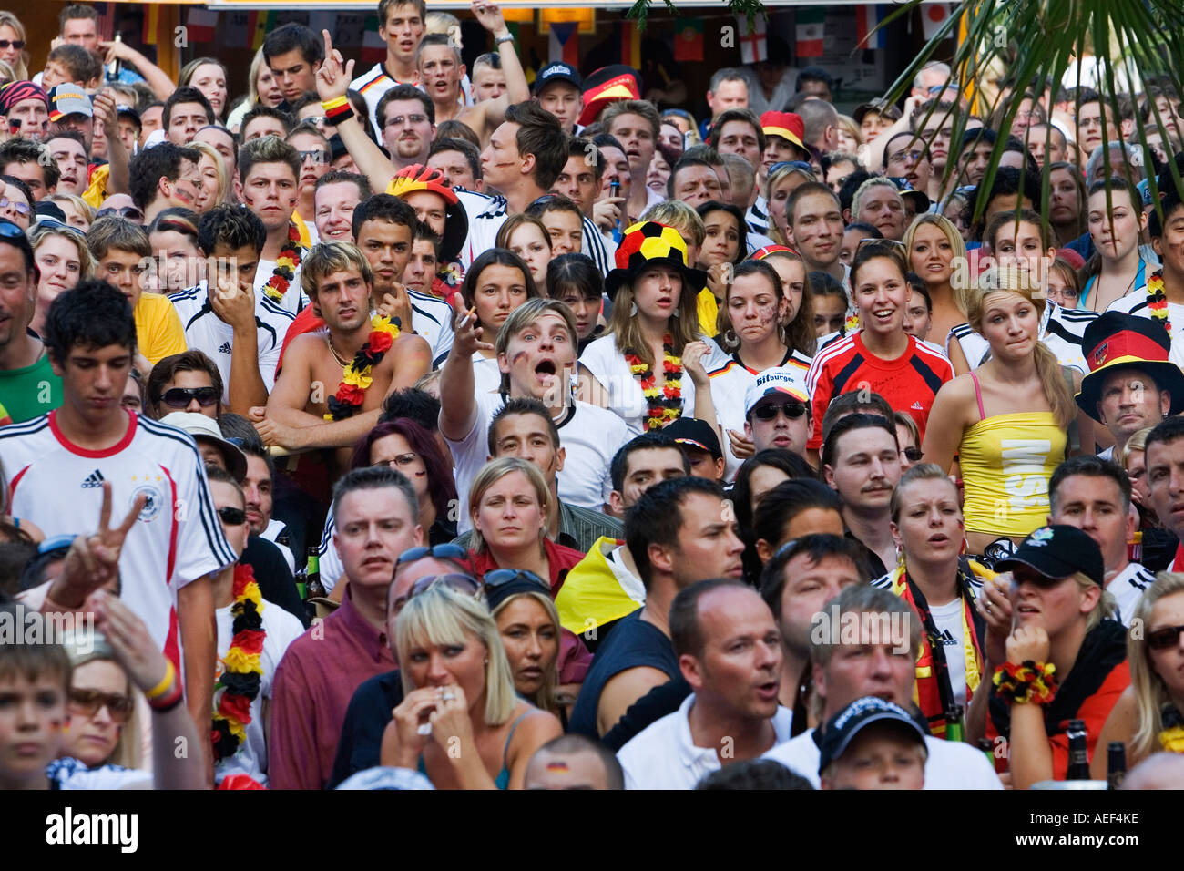 German soccer fans during the Germany Argentina in the quarter final ...