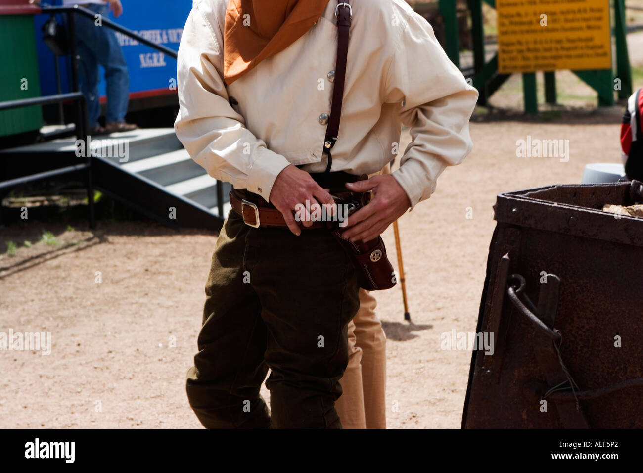 Gun slinger in Cripple Creek Colorado USA June 2006 Stock Photo - Alamy