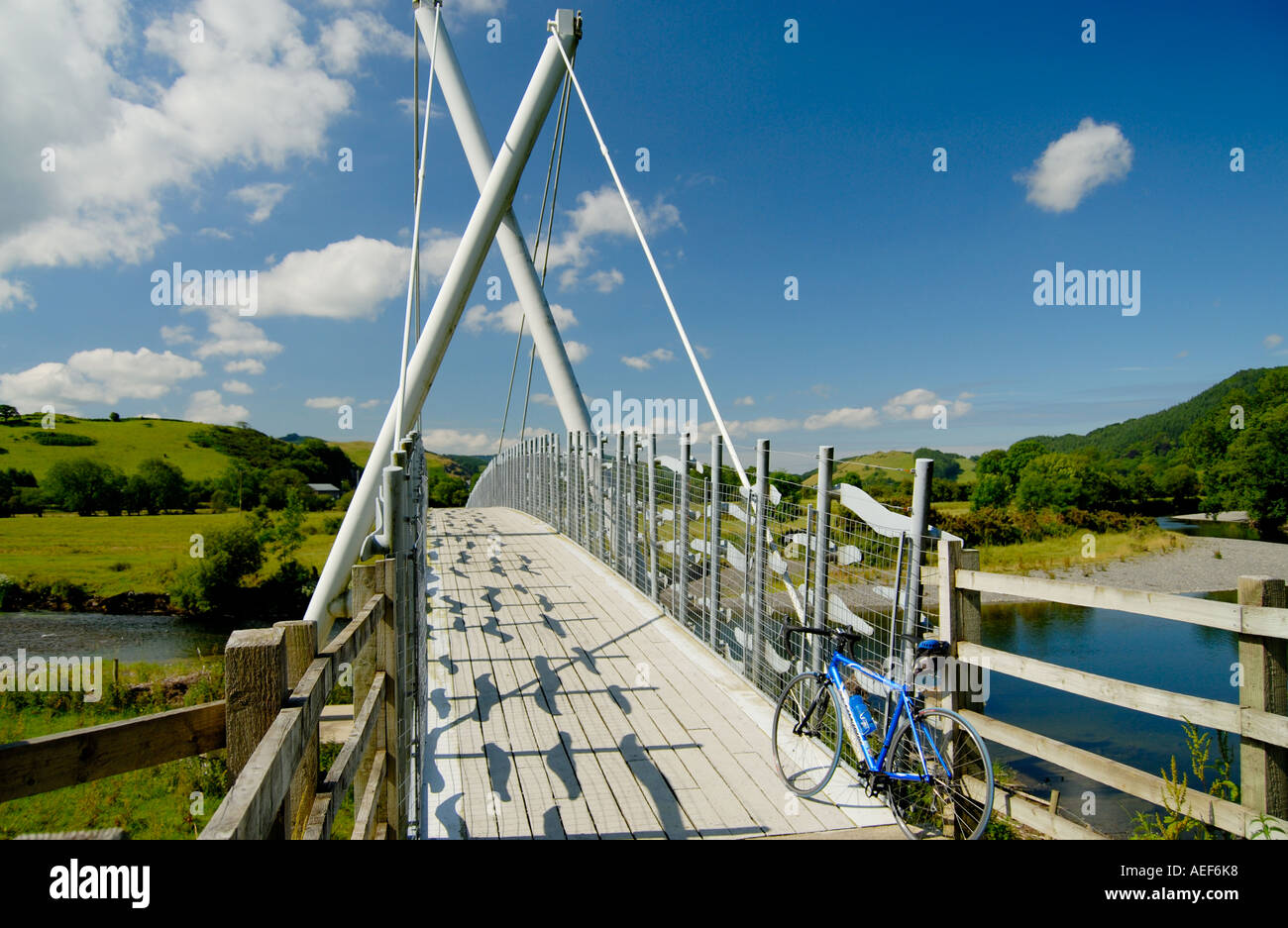 Dyfi Cycle Bridge River Dyfi Machynlleth Mid Wales Stock Photo - Alamy