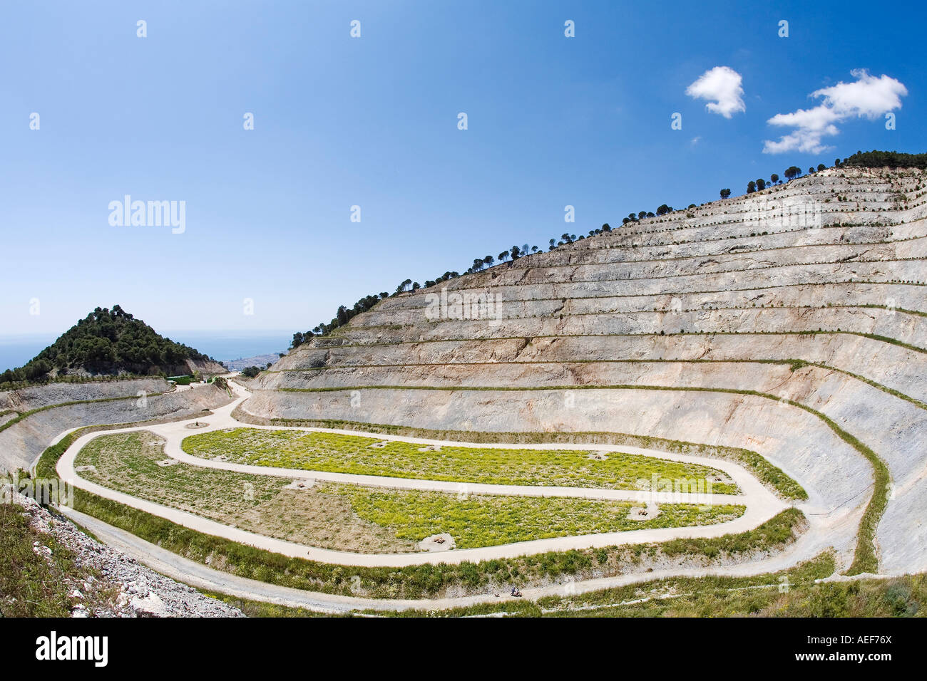 reforestation quarry in the mountain of mijas Malaga coast of the sun ...