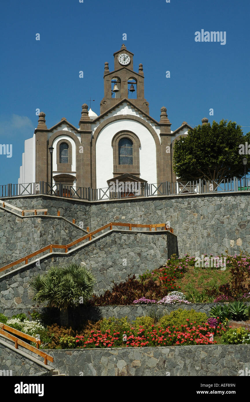 Exterior of the church Santa Lucía located near San Bartolome de Tirajana in Gran Canaria ...