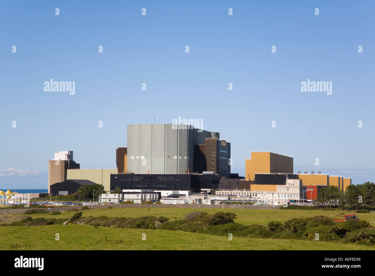 Wylfa A atomic energy Nuclear Power Station exterior on the Isle of ...