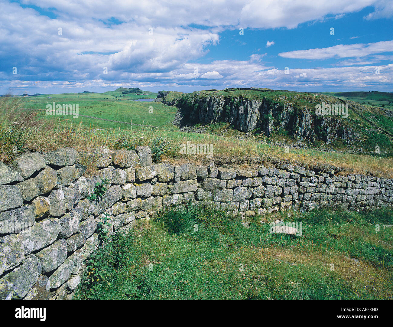 Steel Rigg, Hadrian's Wall National Trail, Northumberland, UK Stock ...