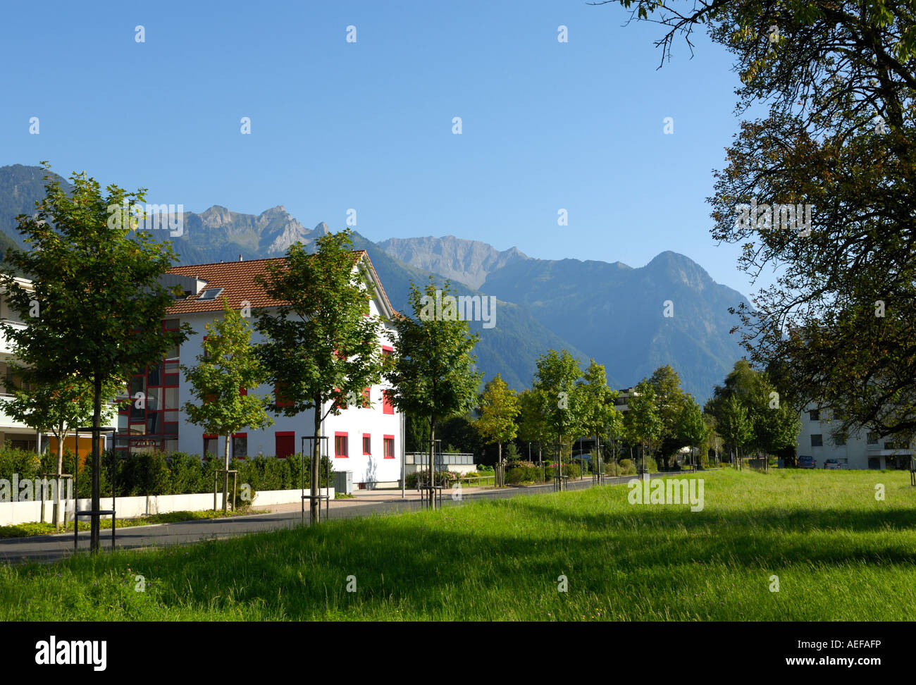 A typical Liechtenstein landscape, Vaduz FL Stock Photo - Alamy