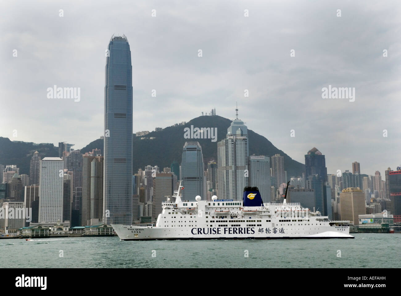 The Wasa Queen of Cruise Ferries passes through Hong Kong Harbour Stock ...