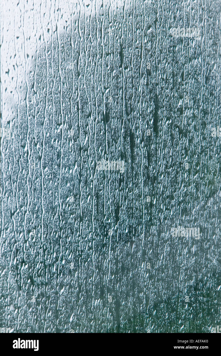 rain running down a glass roof Stock Photo - Alamy