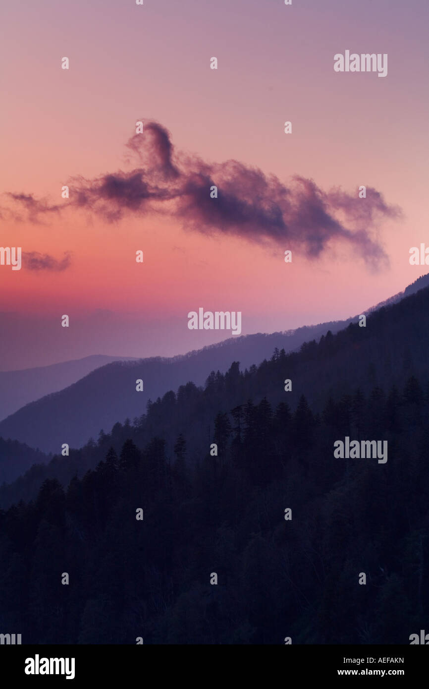 Sunset from Morton's Overlook, Great Smoky Mountains National Park ...