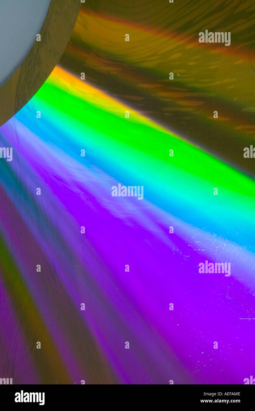 light refracted off a cd Stock Photo - Alamy
