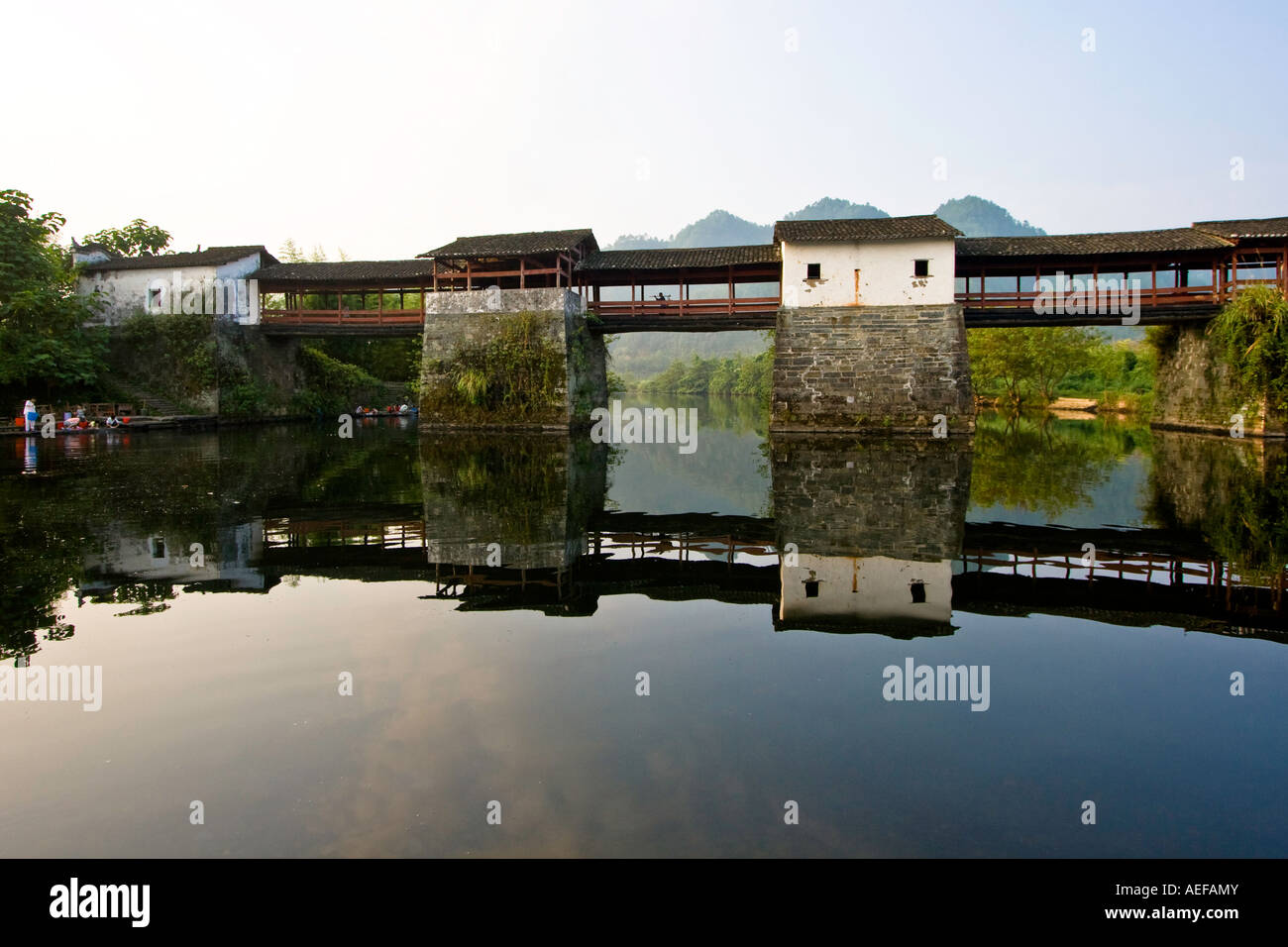 Song Dynasty Caihong Bridge Qinghua Village Wuyuan China Stock Photo ...