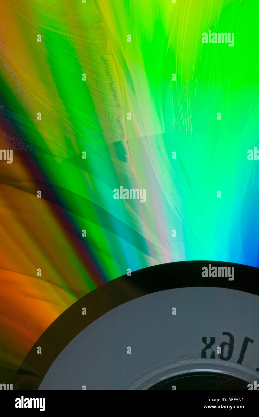 light refracted off a cd Stock Photo - Alamy