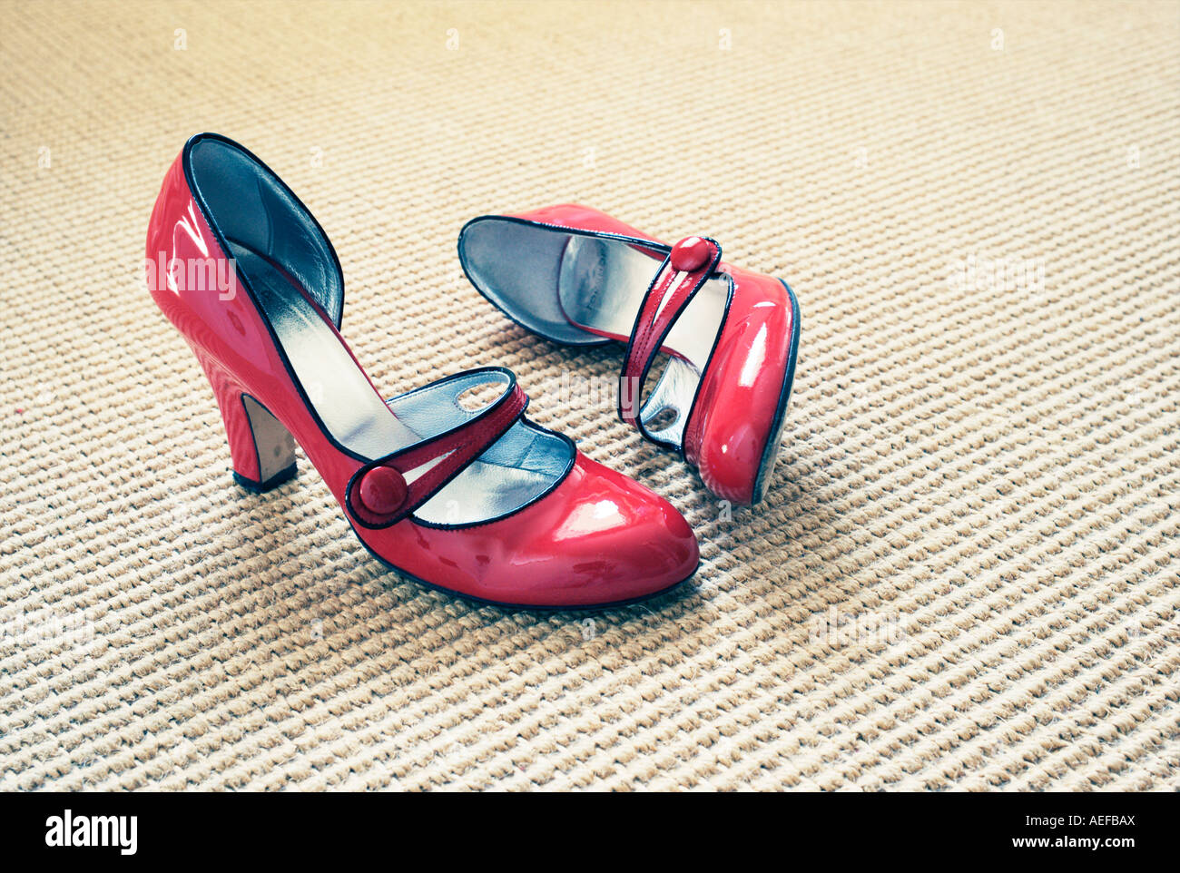Pair of red shoes Stock Photo - Alamy
