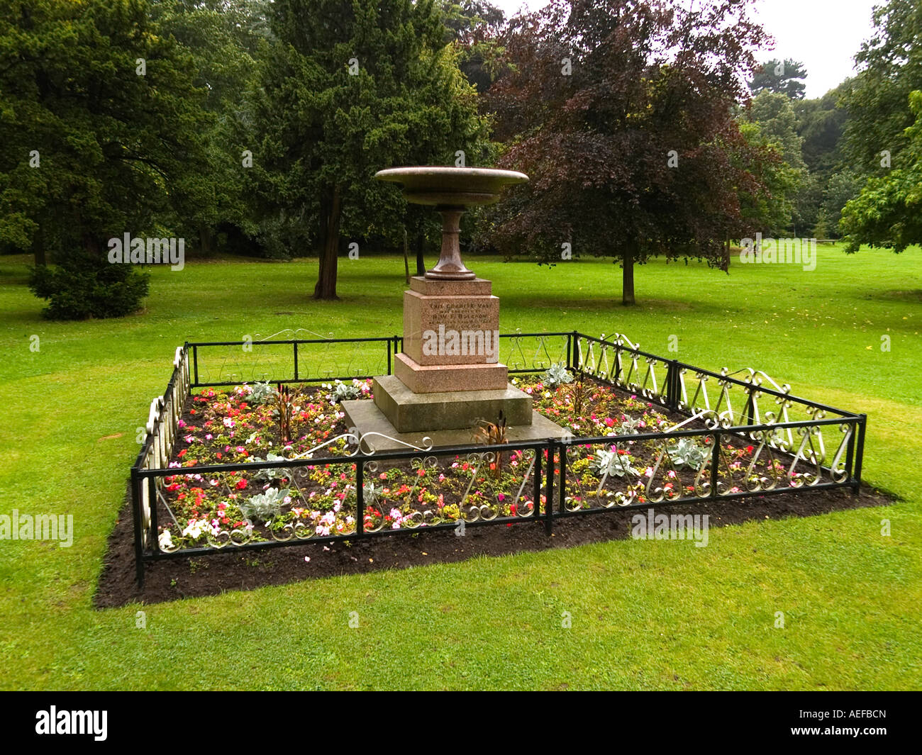 Granite vase in Stewart Park Marton marking the spot where famous ...