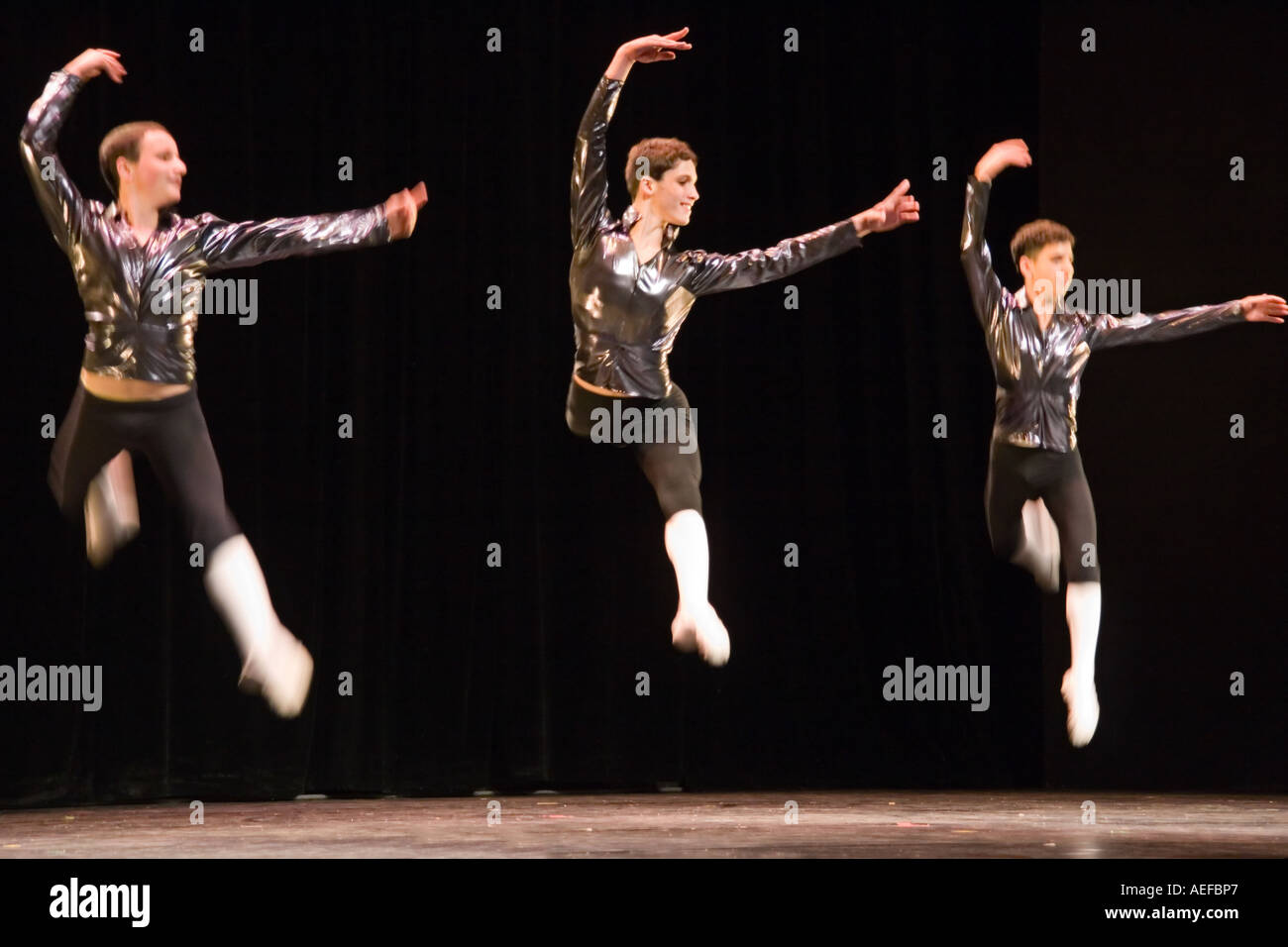 Contemporary Dancer Leaping