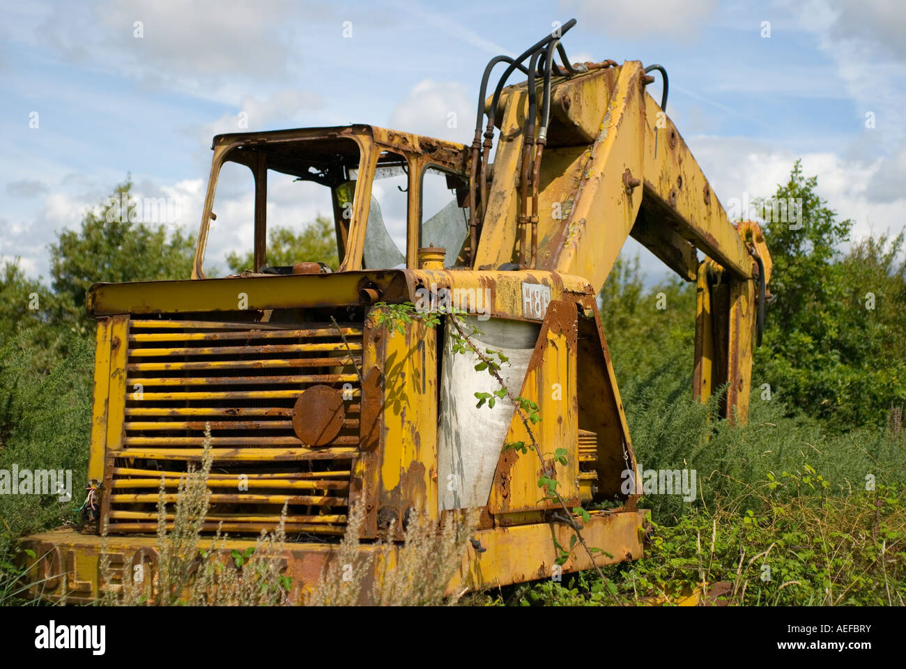 Old rusted digger Stock Photo - Alamy