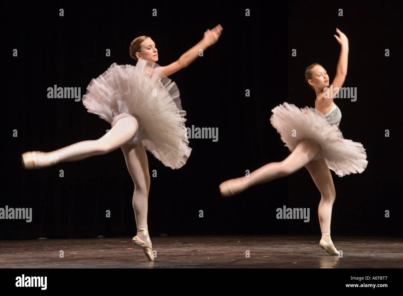 Stock photo of two performing ballerinas Stock Photo - Alamy