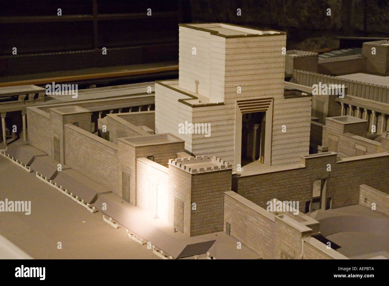 Stock photo of a model of The Second Temple as displayed at a visitors ...