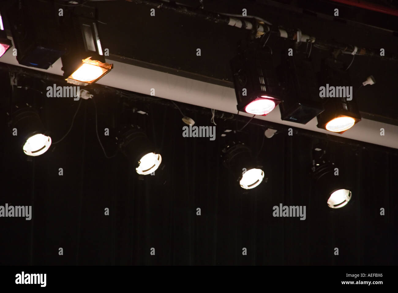 Stock photo of ceiling above a stage showing the stage lights Stock ...