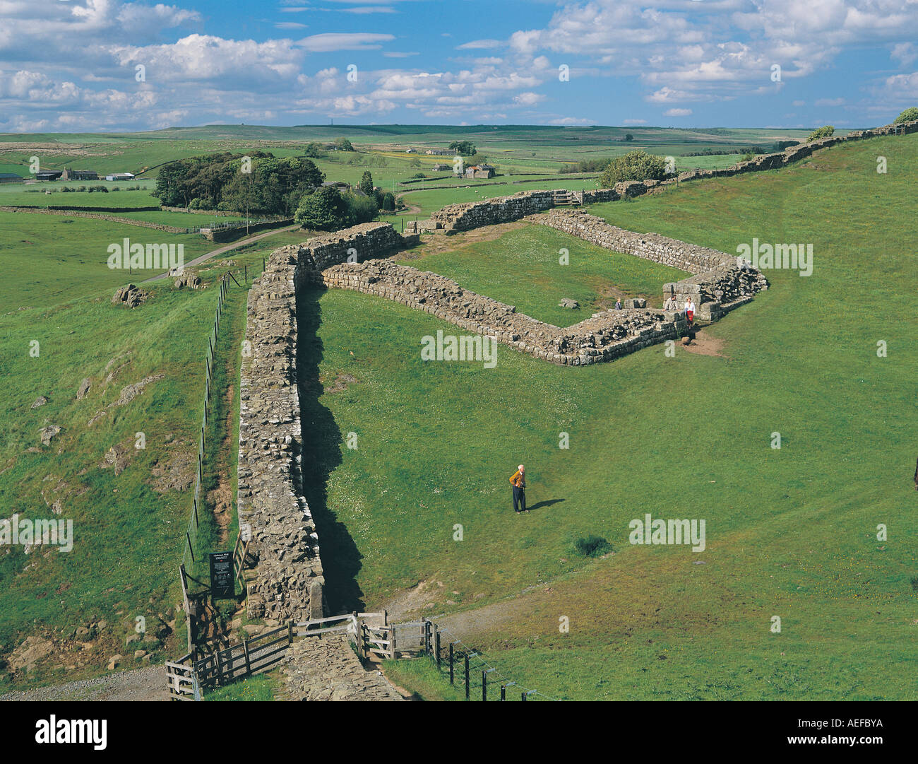 Hadrians wall and milecastle hi-res stock photography and images - Alamy