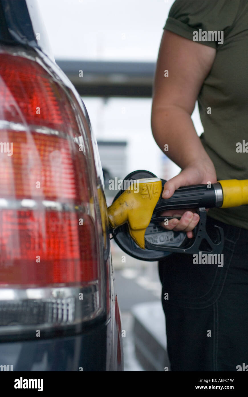 Filling up with diesel Stock Photo - Alamy