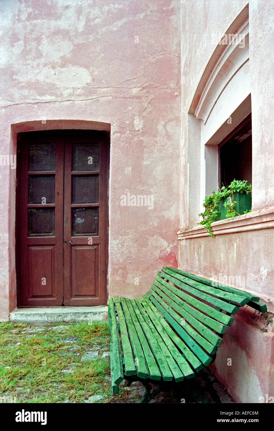 Detail of a corner in a backyard in an antique oilve oil factory in ...