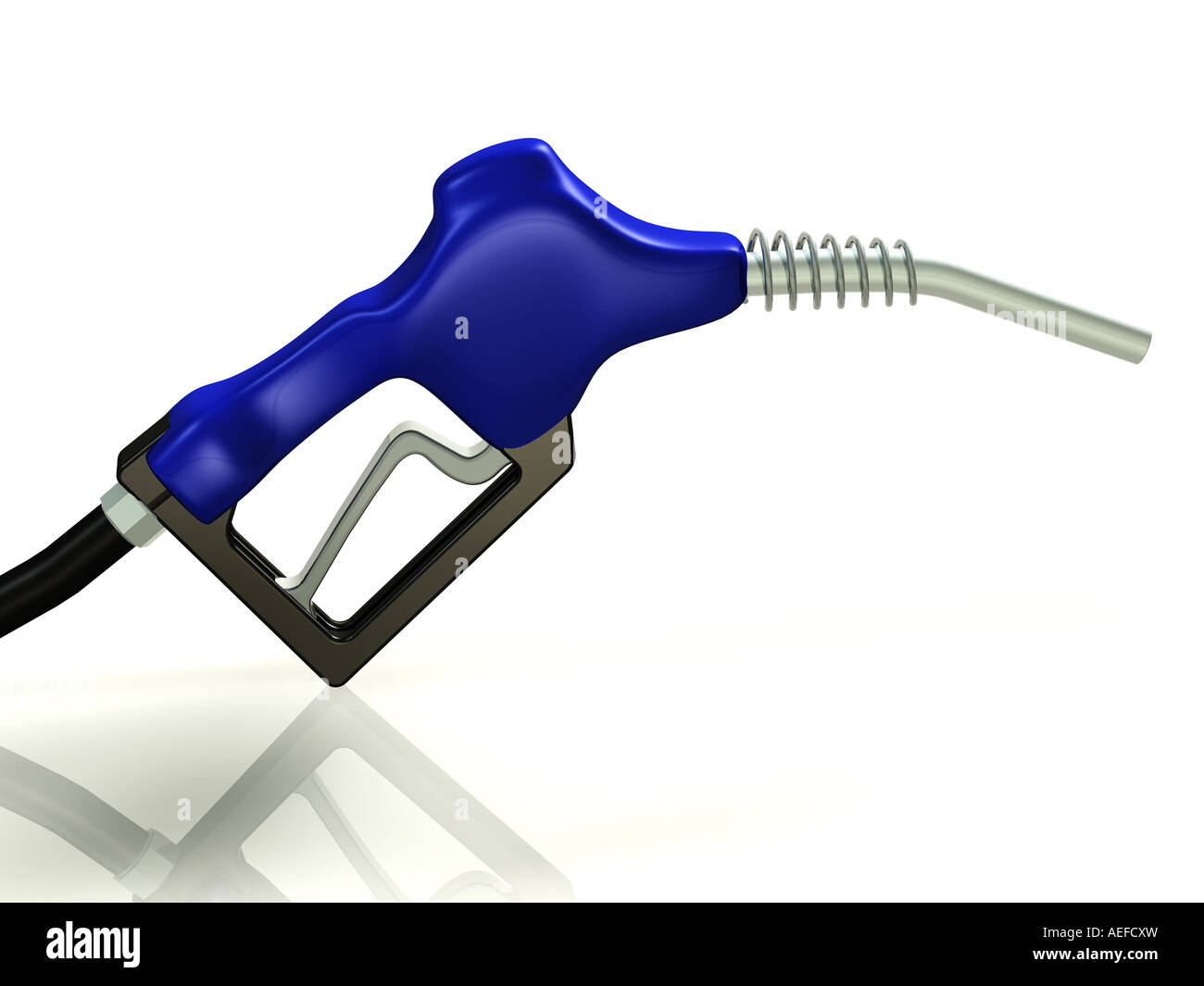 Gas nozzle on a white background Stock Photo - Alamy