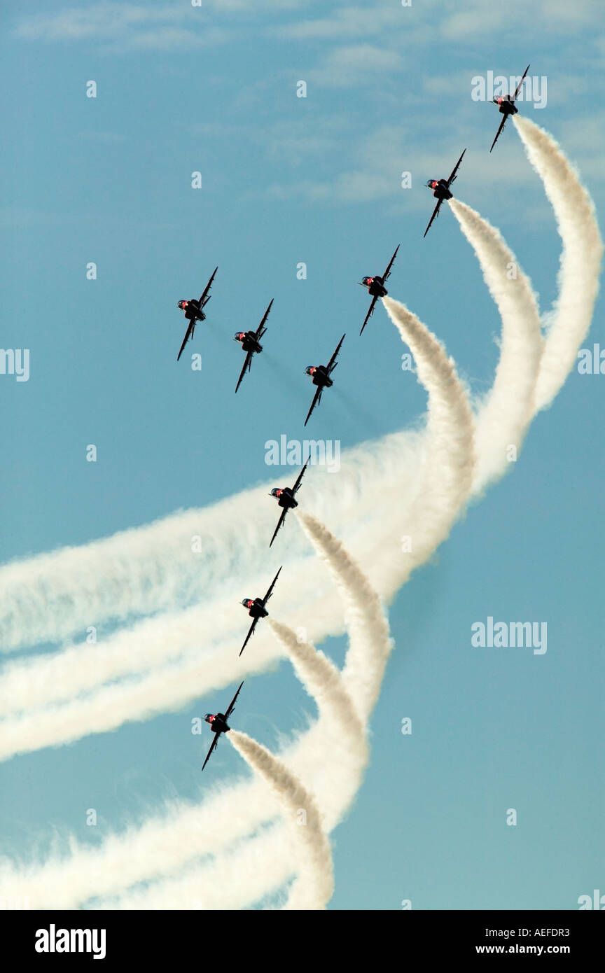 Red Arrow Formation Flyers Stock Photo - Alamy