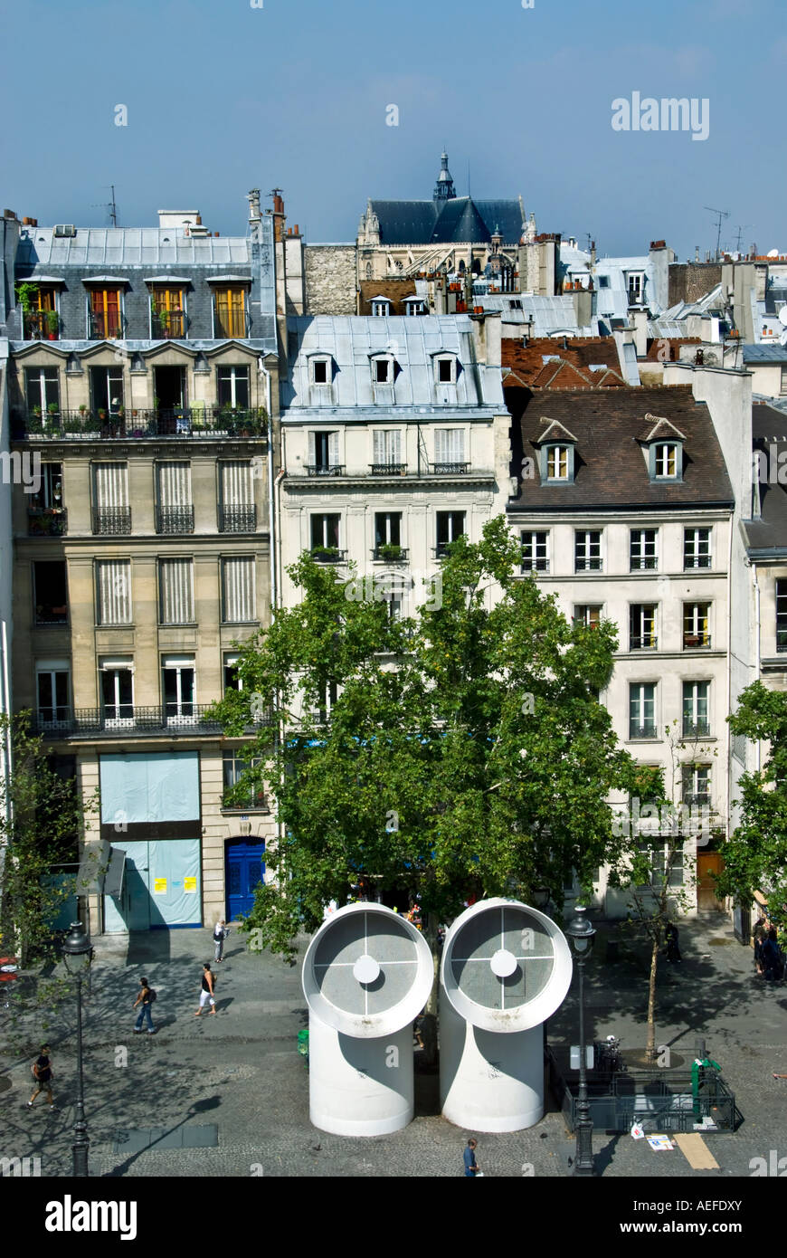 Paris France, Parisian Aparmtent Buildings, High Angle View, Old ...