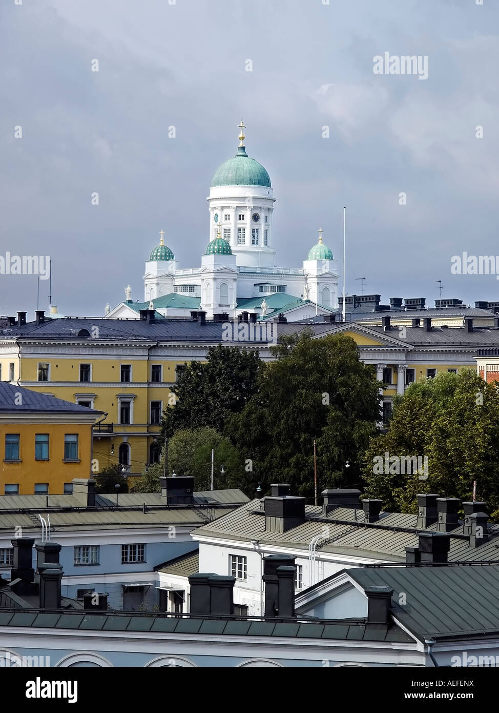 Helsinki skyline with cathedral Stock Photo - Alamy
