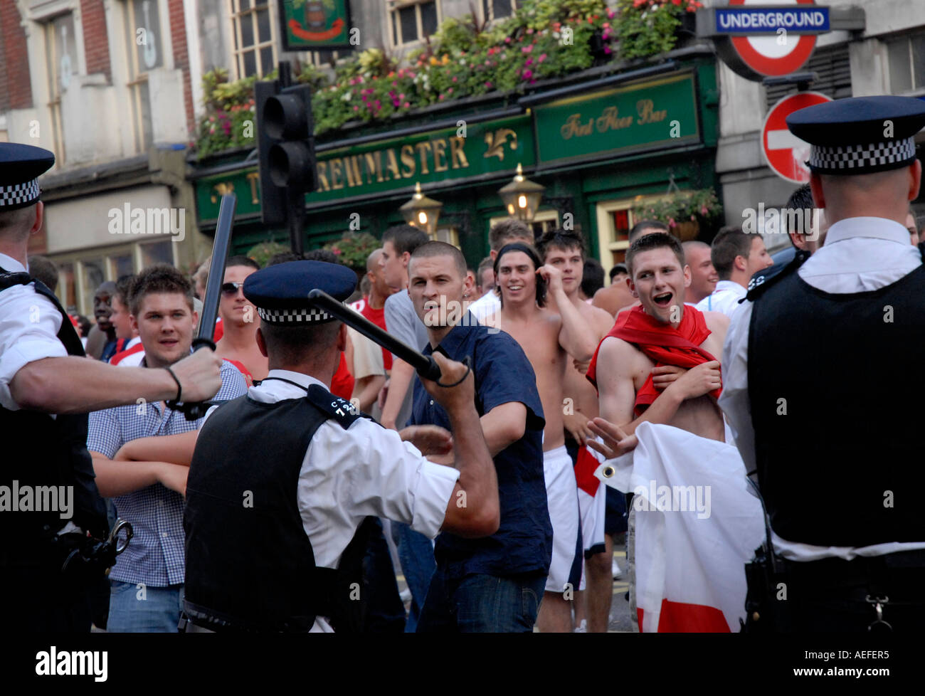 Football hooligans england police hi-res stock photography and images ...