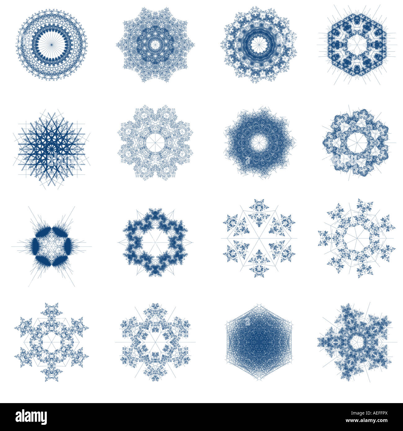 Computer generated snowflakes hi-res stock photography and images - Alamy