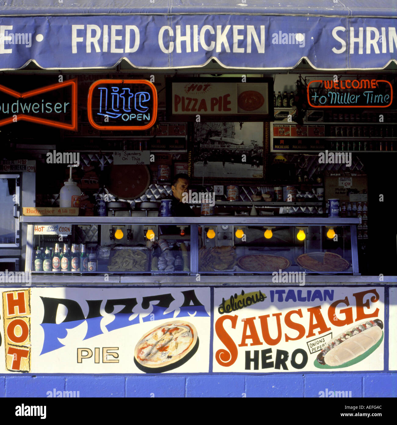 Fast food stand Stock Photo - Alamy