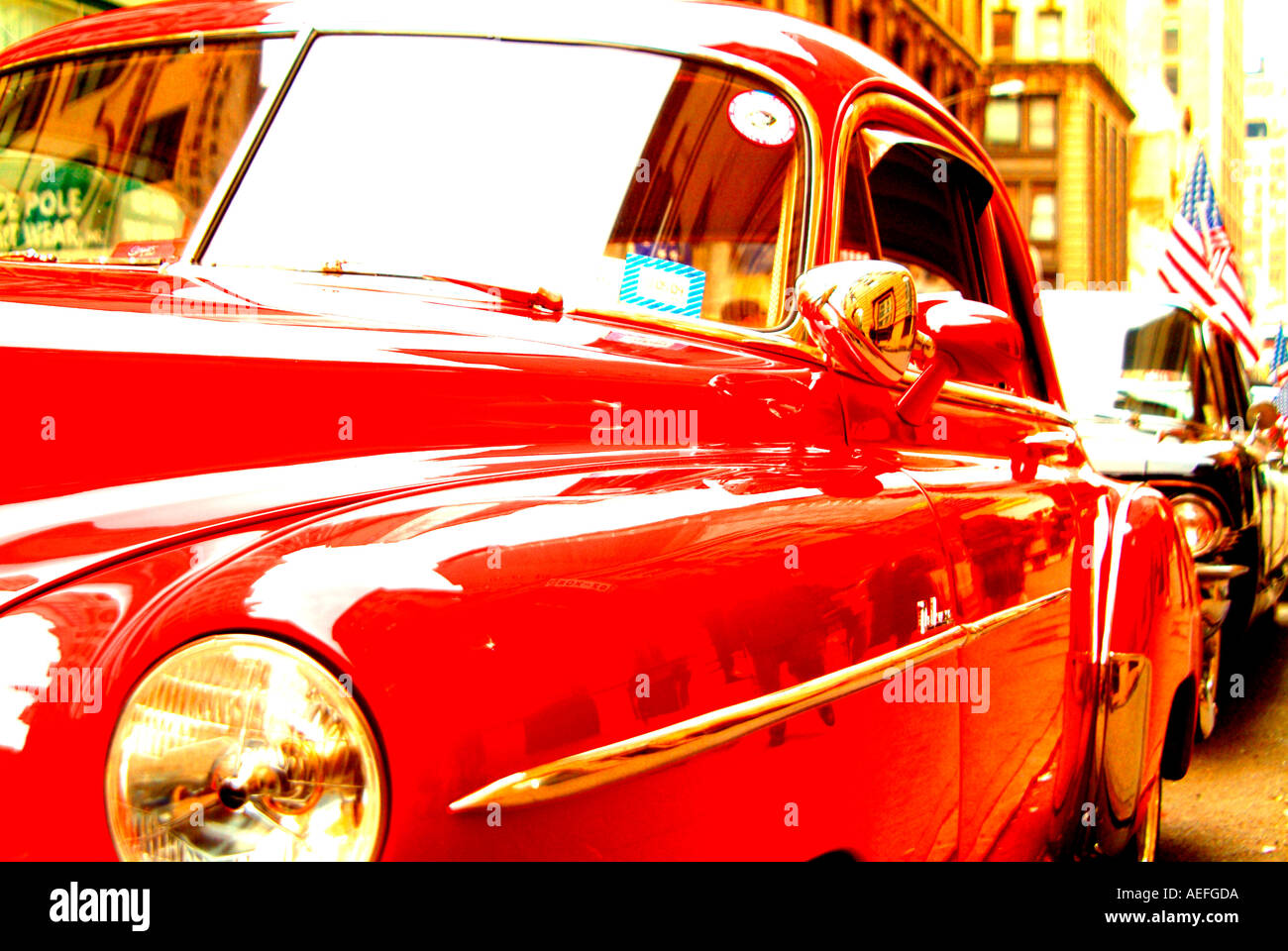 Classic red Chevy Belair Stock Photo - Alamy