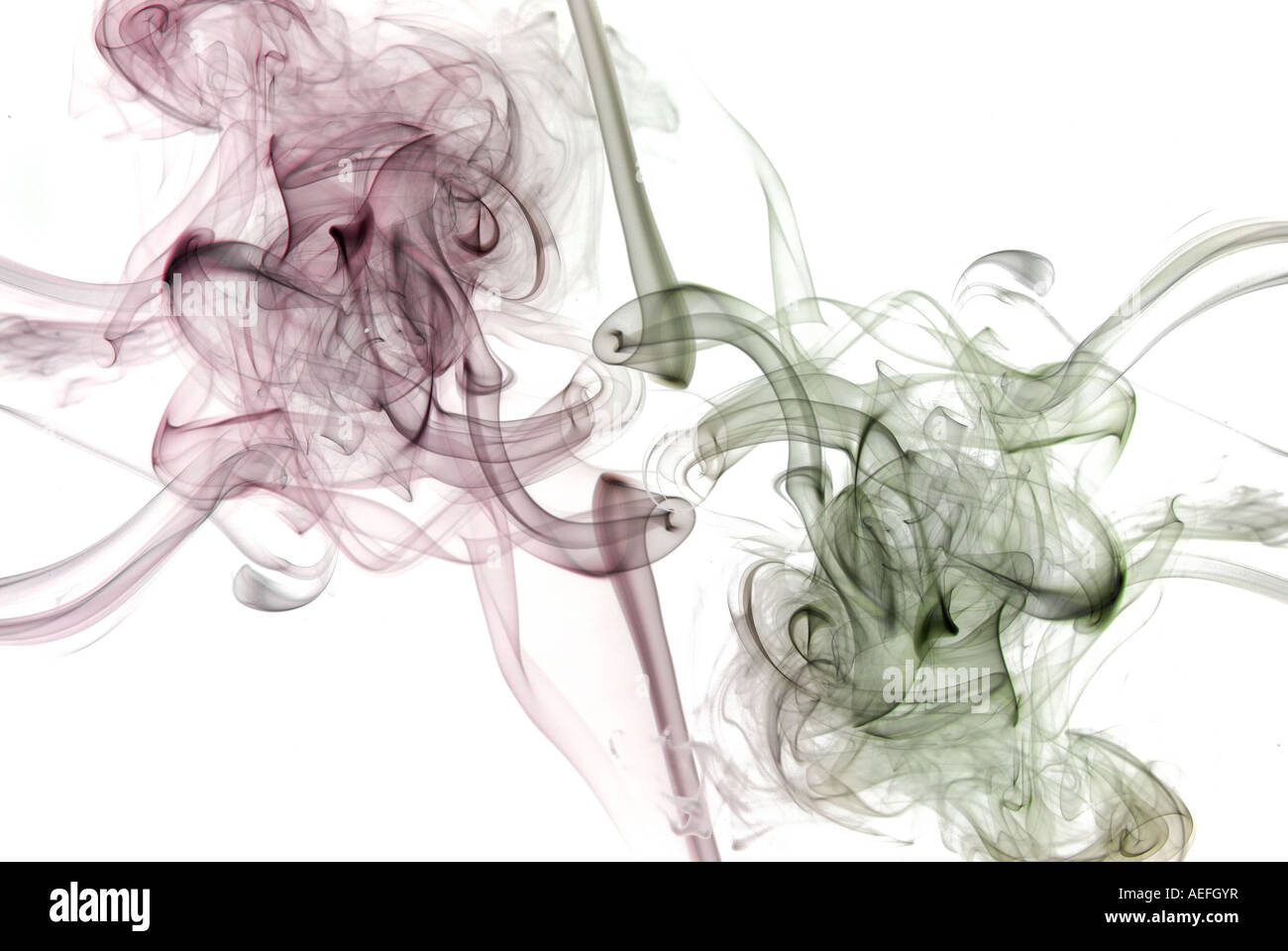 Abstract Colourful Incense Smoke Art on a White Background Stock Photo ...