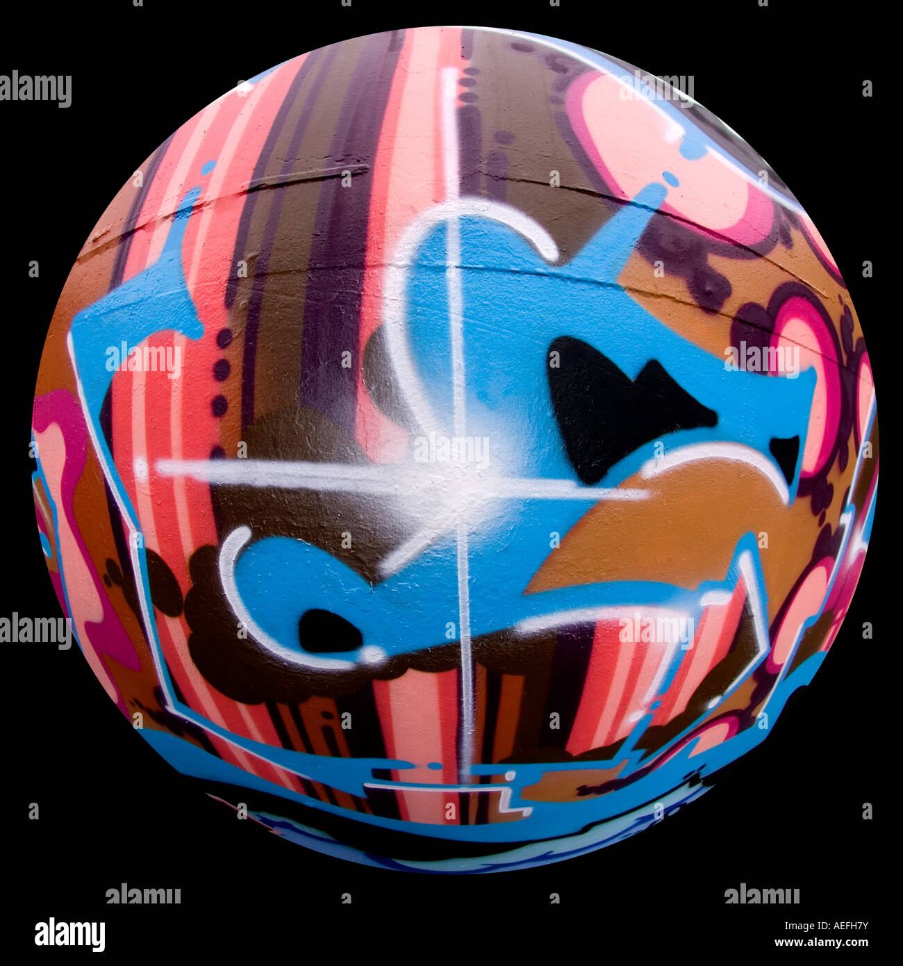 Colourful Graffiti taken using a fisheye lens Stock Photo - Alamy