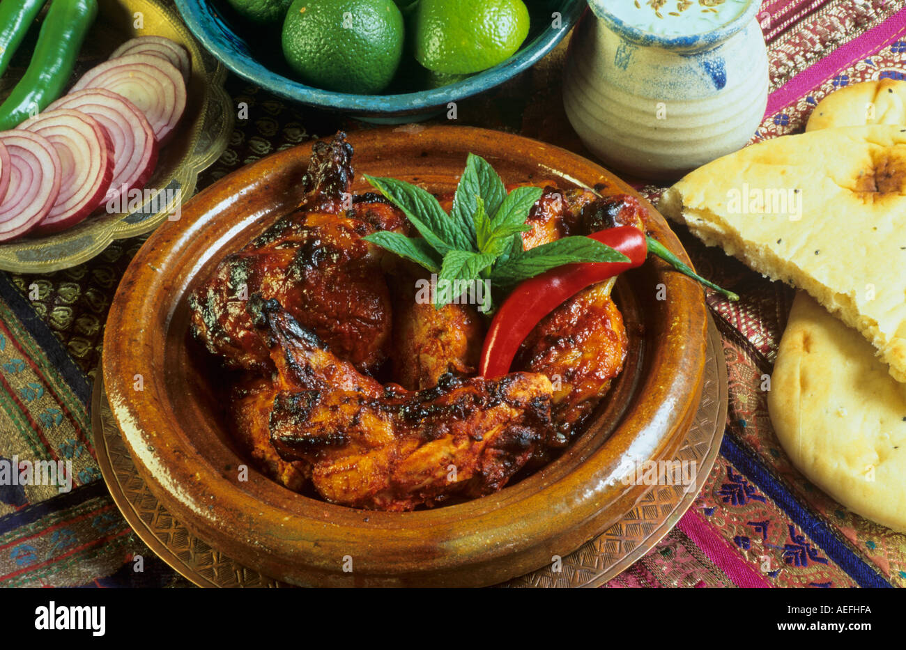 Tandoori Chicken India Stock Photo - Alamy