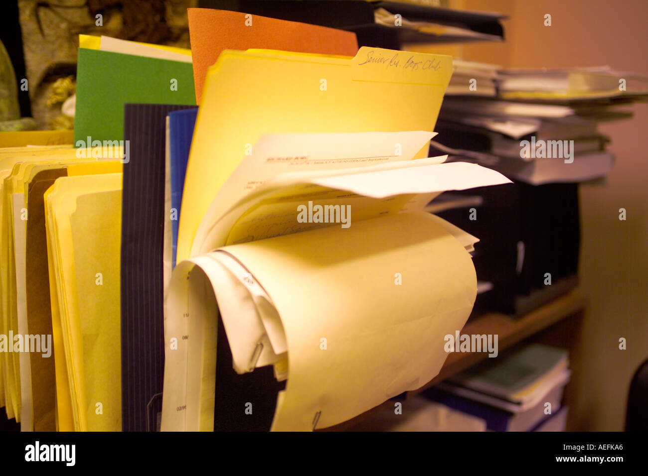 Files and papers Stock Photo - Alamy