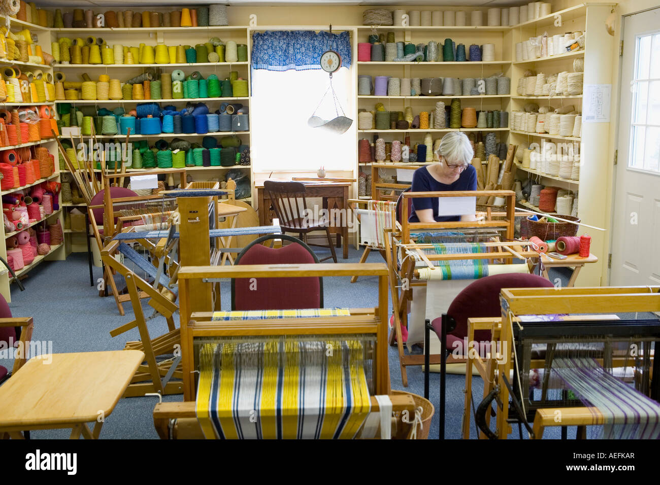 Woman at loom Handweaving Museum and Arts Center Clayton New York ...