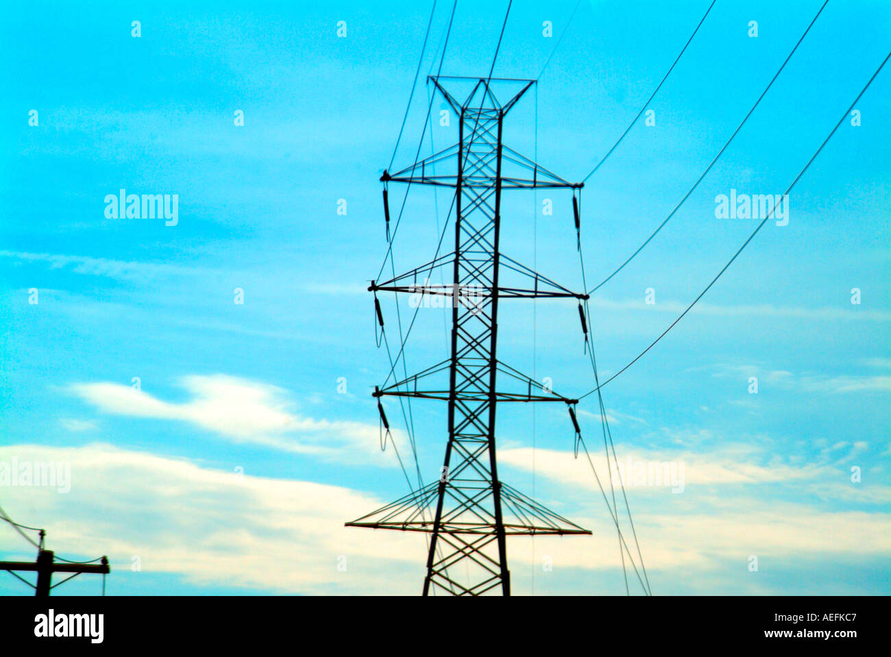 Electric wire towers Stock Photo - Alamy