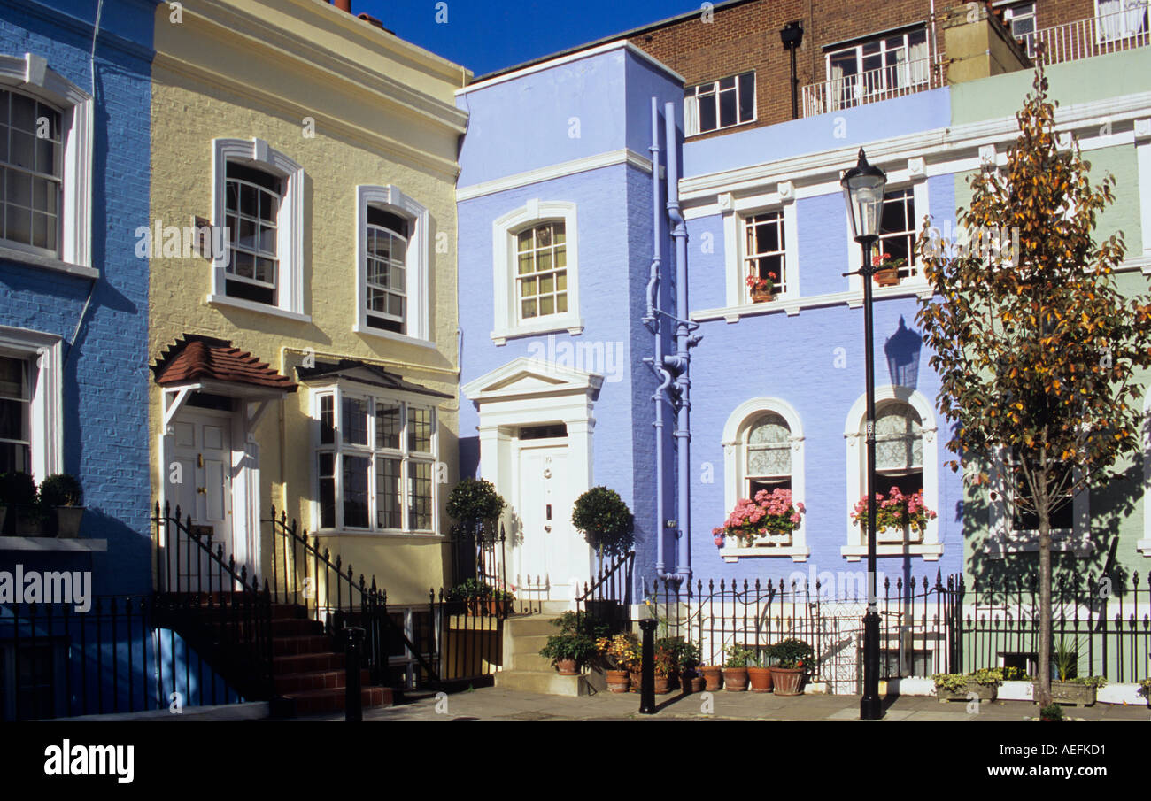 Colourful houses Bywater Street Chelsea London UK Stock Photo - Alamy