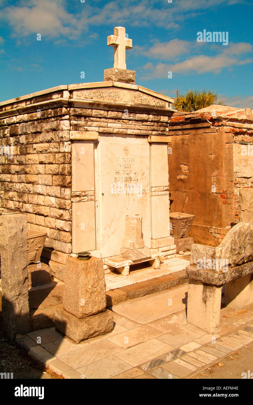 New Orleans St Louis cemetery tombstone Stock Photo - Alamy