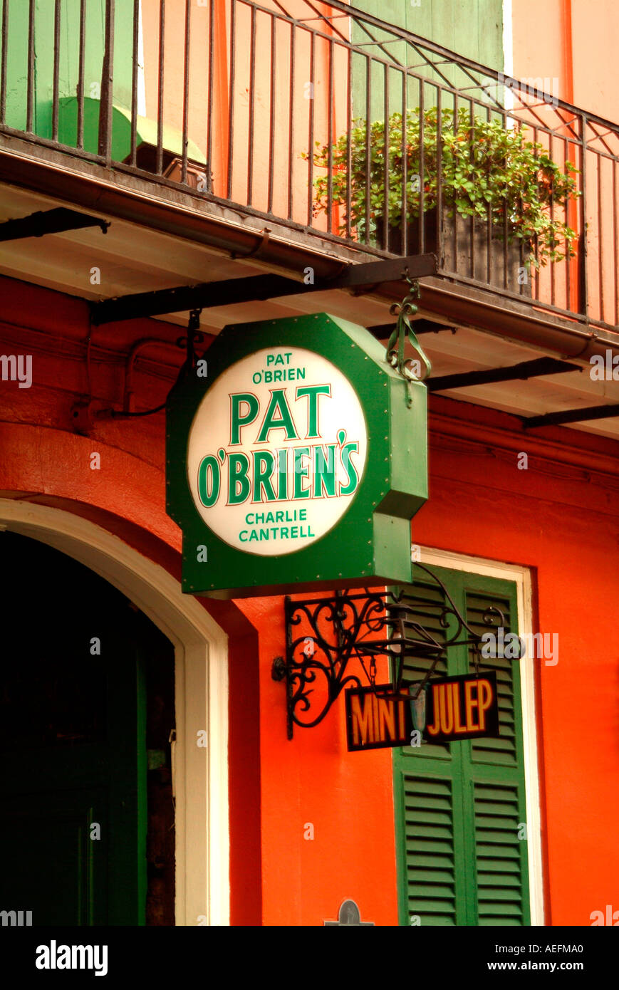 New Orleans sign for a bar in the French Quarter Stock Photo - Alamy