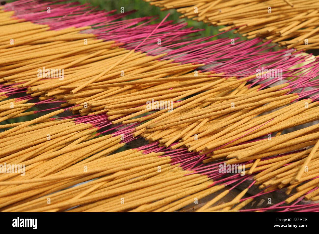 Incense sticks drying in the sun in Vietnam Stock Photo - Alamy