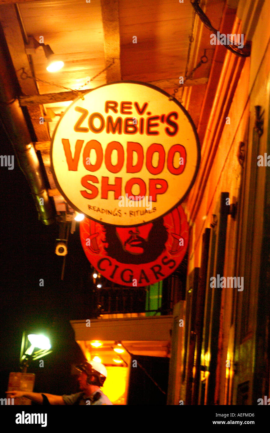 New Orleans voodoo shop sign Stock Photo - Alamy