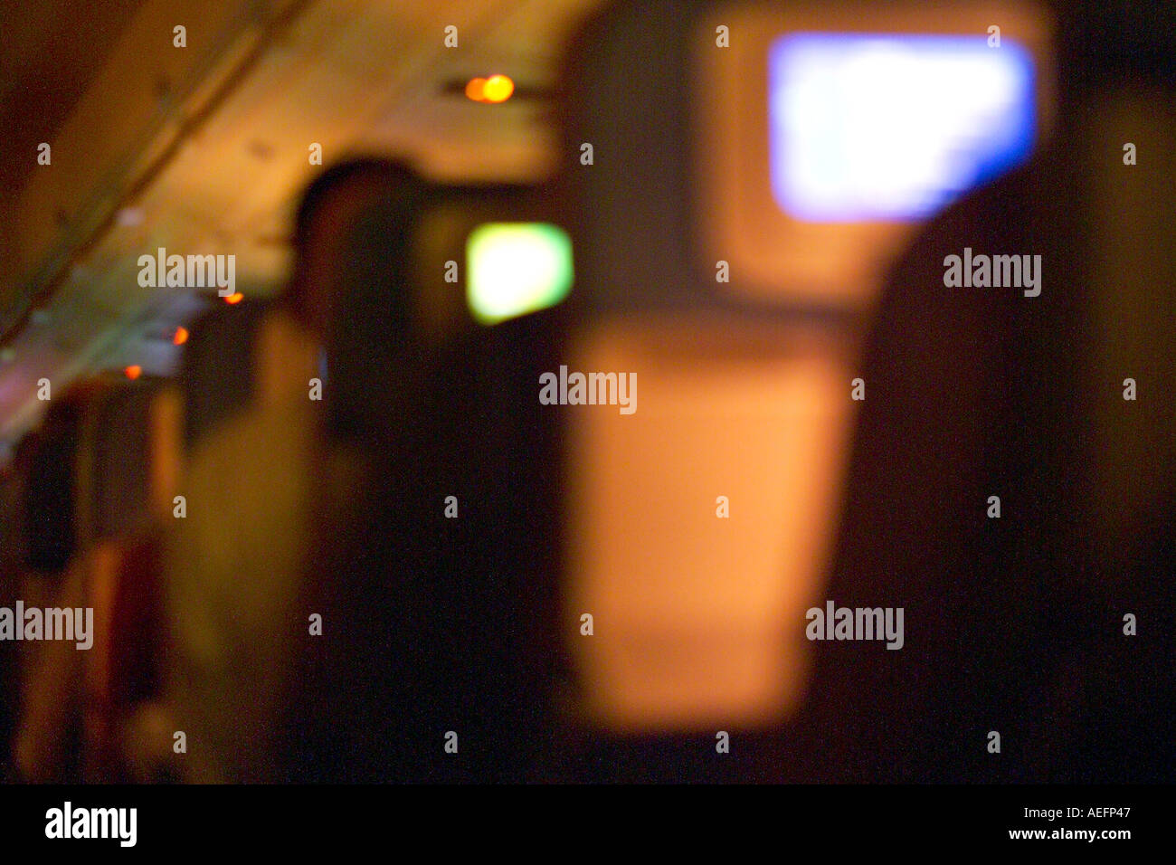 Airplane television sets Stock Photo - Alamy