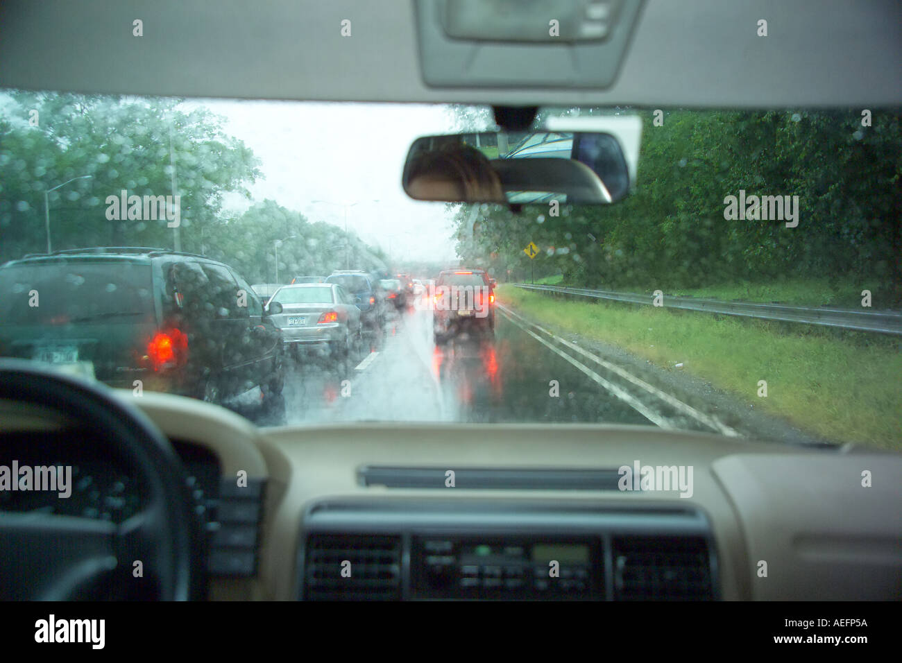 Traffic shot from inside a car Stock Photo - Alamy