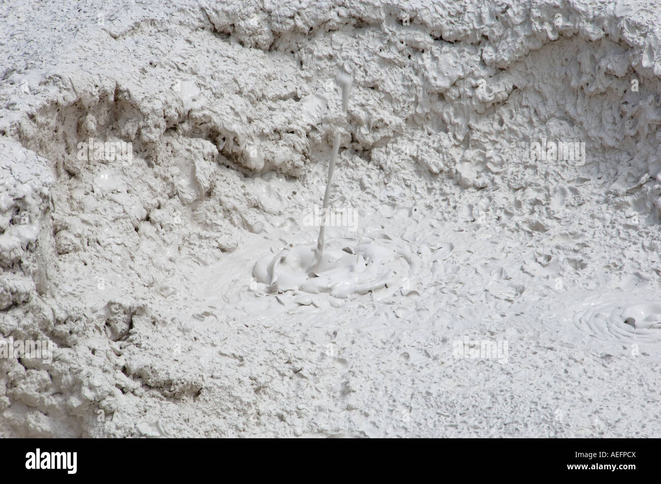 Boiling Mud Pots at Artist Paint Pots, Yellowstone National Park Stock ...