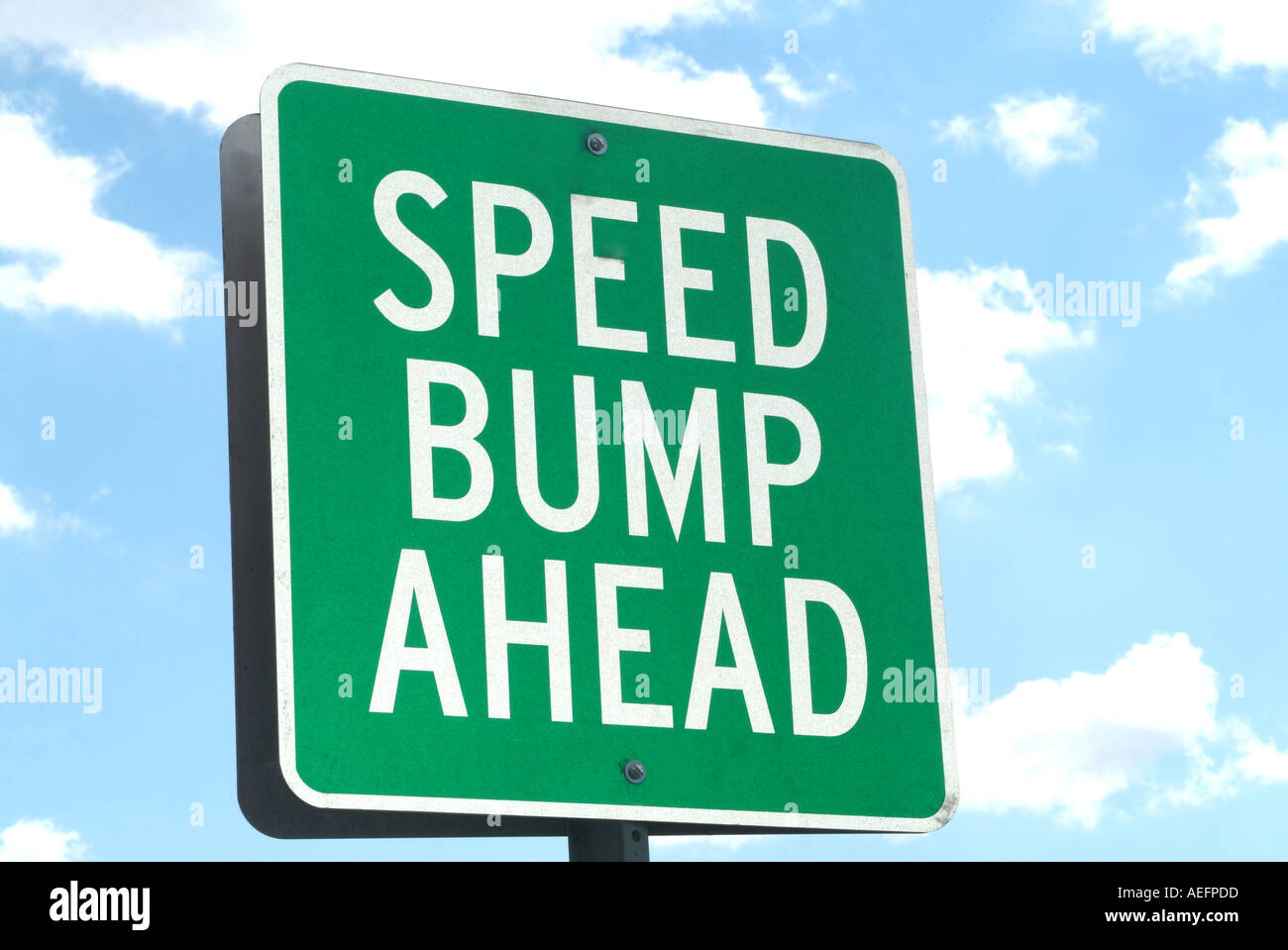 Speed Bump sign Stock Photo - Alamy