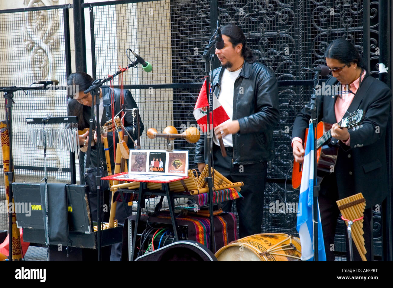 Musicians Street performers Buenos Aires Argentina Stock Photo - Alamy