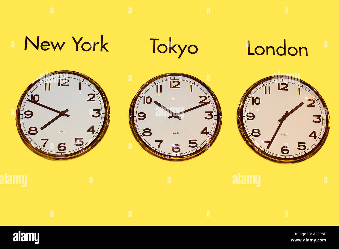 Time zone clocks Stock Photo - Alamy